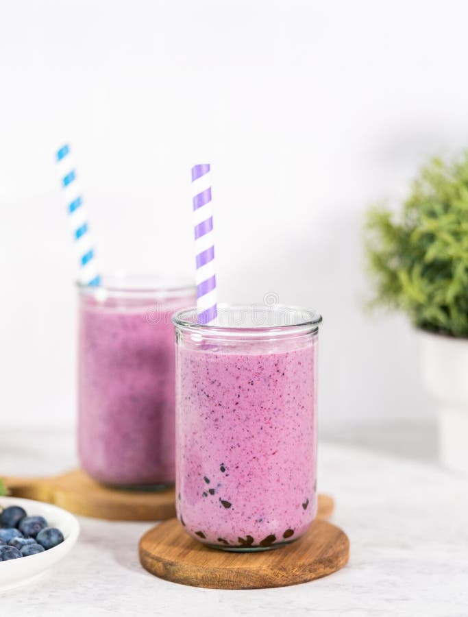 Mixed Berry Boba Smoothie stock photo. Image of container - 298367174