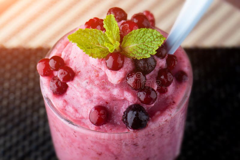 Mixed Berry Smoothie with Yogurt. Stock Image - Image of healthy, fresh ...