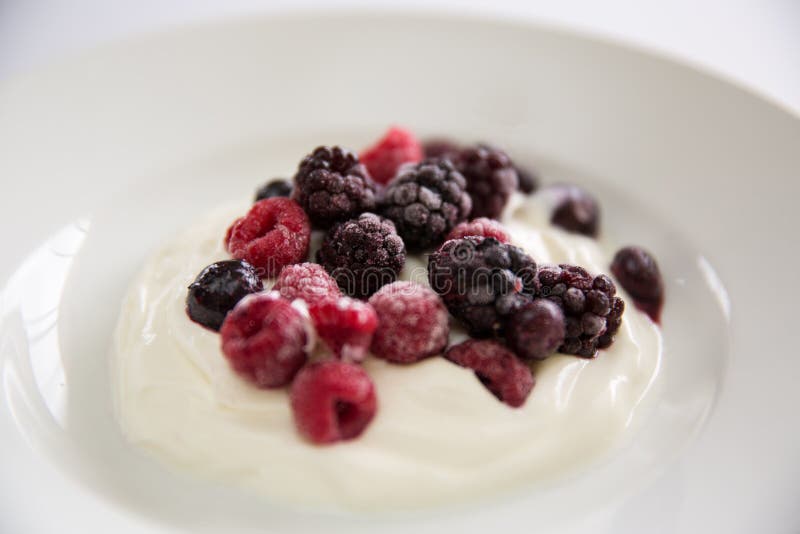 Mixed Berry Yoghurt stock photo. Image of rasberry, blueberry - 50537568