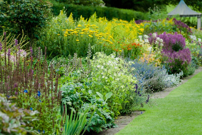 Mixed border landscape stock photo. Image of summer, border - 47196880