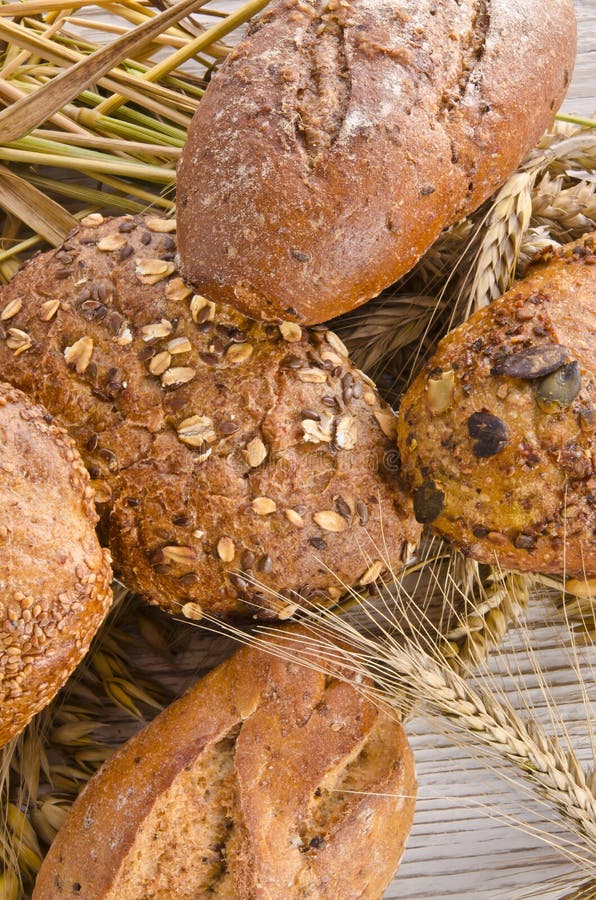 Mixed bread rolls stock image. Image of grain, basket - 26189521