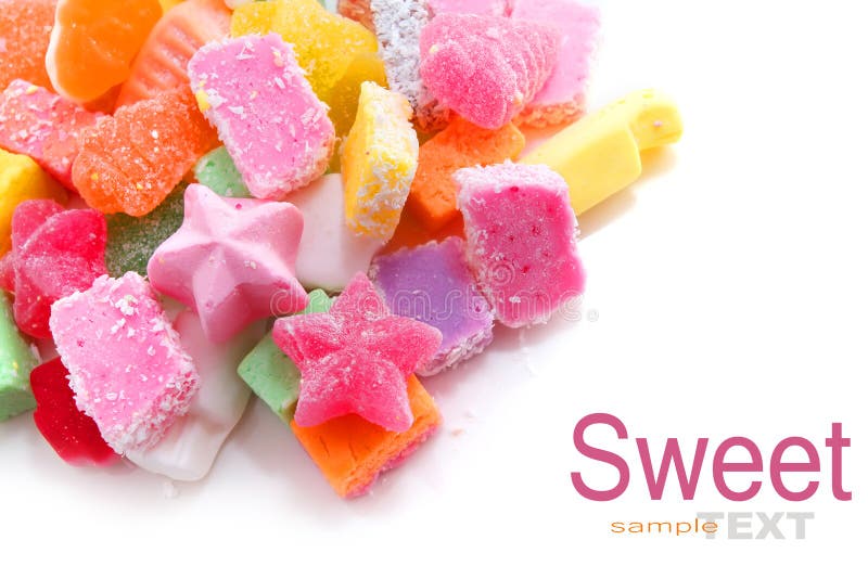 Mixed candies in the box stock photo. Image of stripped - 126027402