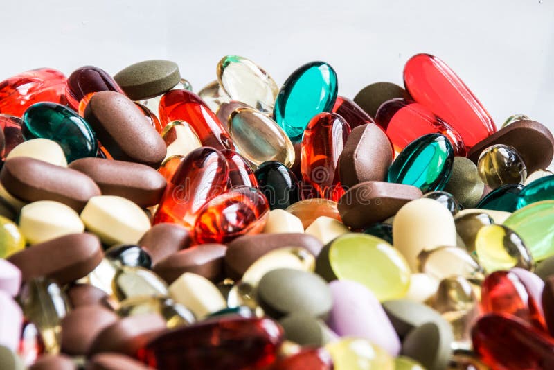 Mixed Capsules and Tablets 2 Stock Image - Image of medicine, mixed ...