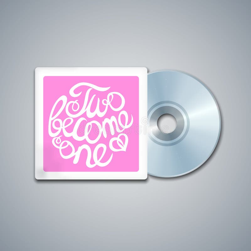 Mixed CD Cover. Mockup Template with Lettering Stock Vector ...