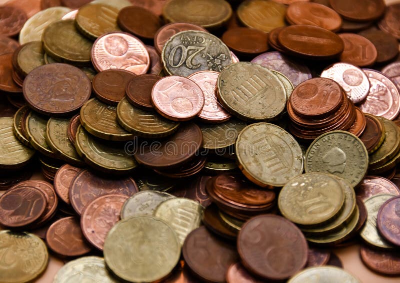 Mixed Euro Notes and Mixed Cent Coins Stock Image - Image of money ...