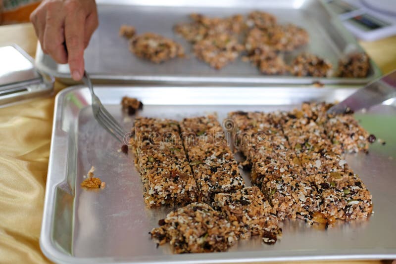 Mixed Cereal Seed in Cereal Granula Muesli Bar Stock Image - Image of ...