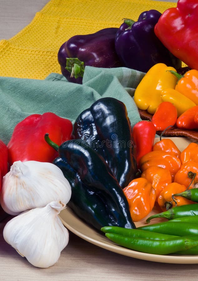 Mixed Chilli Peppers stock image. Image of ripe, spice - 21999181