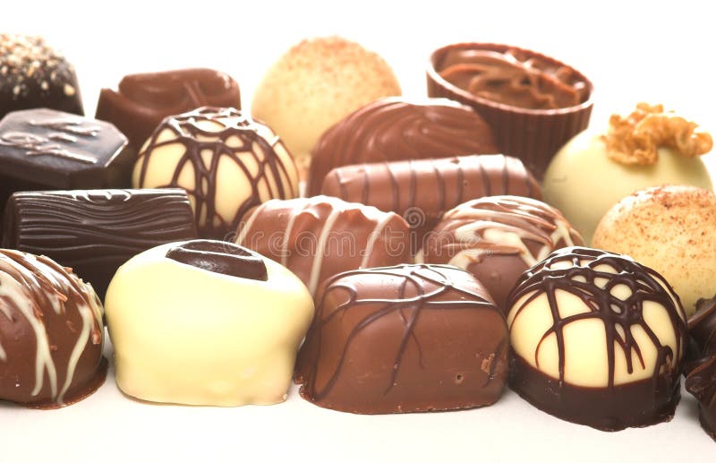 Mixed Chocolates stock photo. Image of white, candy, icing - 1687828