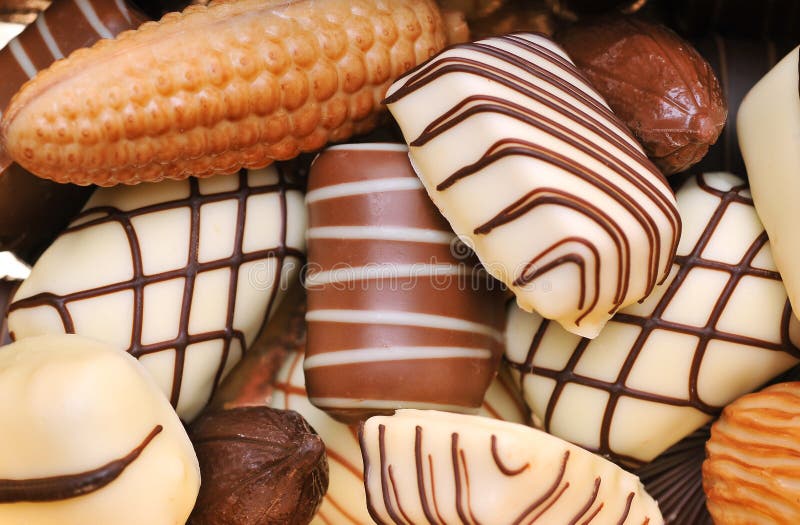 Mixed chocolates stock photo. Image of mile, mixed, collection - 8020506