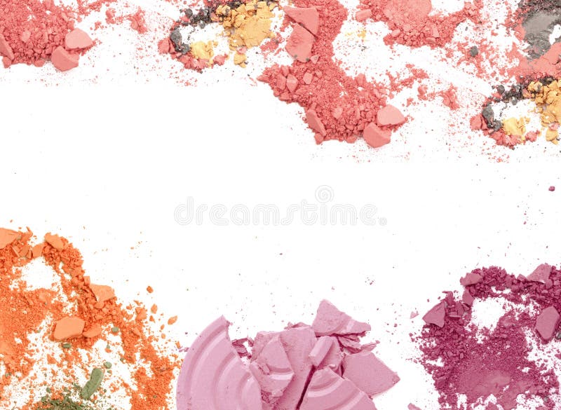 Mixed Color Crushed Make Up Powder Frame. Stock Image - Image of mixed ...