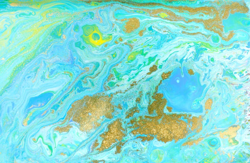 Mixed Colored Paints Background. Ocean Ripple Style Summer Pattern ...