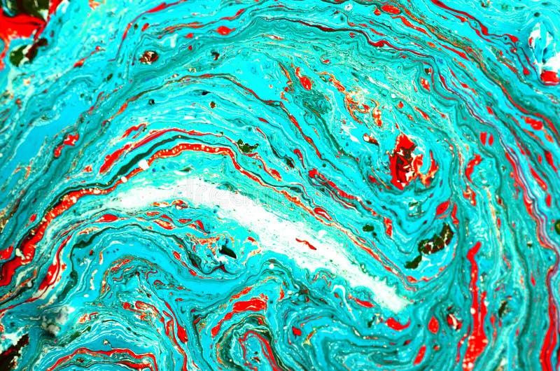 Mixed Colored Paints Background. Ocean Ripple Style Summer Pattern ...