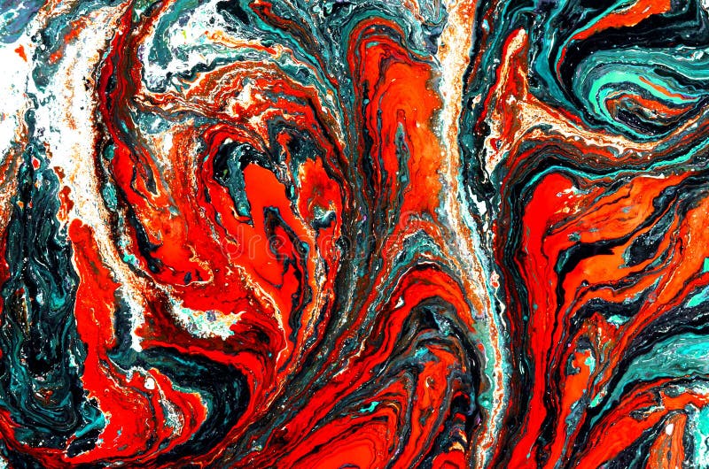 Mixed Colored Paints Background. Ocean Ripple Style Summer Pattern ...