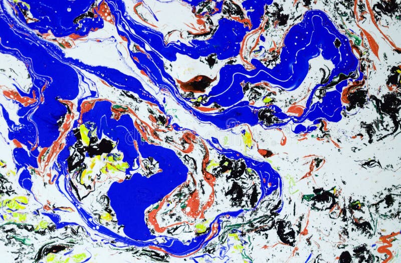 Mixed Colored Paints Background. Ocean Ripple Style Summer Pattern ...