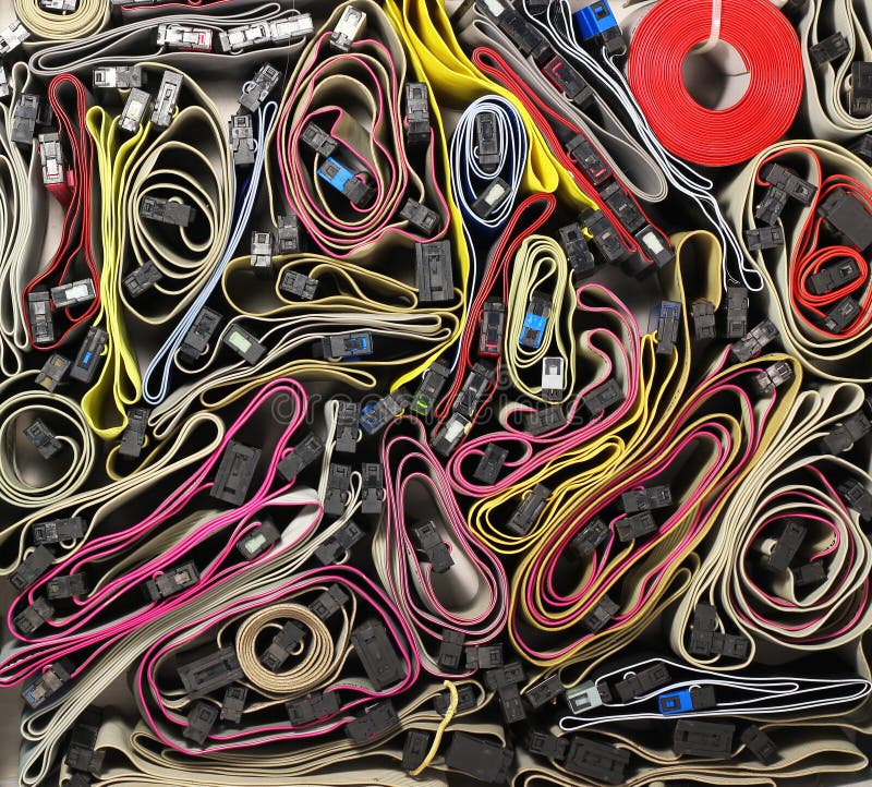 Mixed Colorful IDE Cables As a Background Stock Image - Image of ...