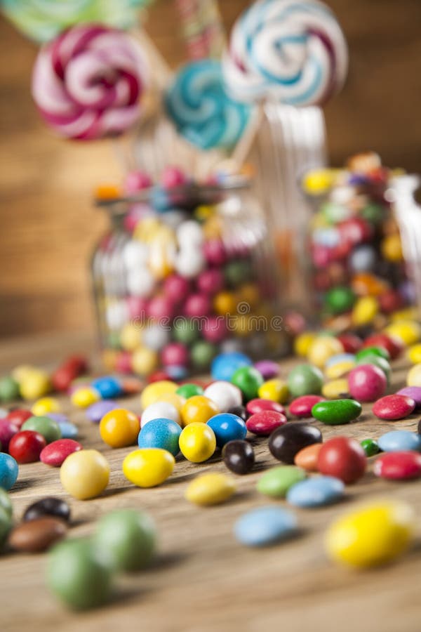 Mixed Colorful Sweets, Lollipops and Candy Stock Photo - Image of close ...