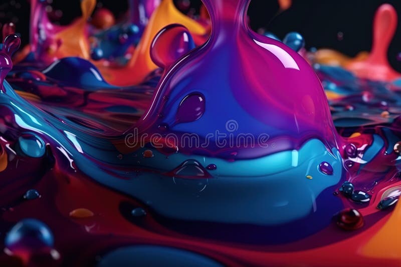Mixed Colorful Vibrant Liquid Background Texture with Generative AI ...