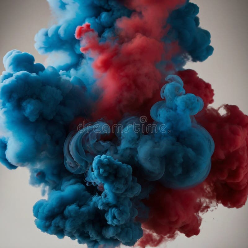 Mixed Colors of Blue and Red Smoke Stock Illustration - Illustration of ...