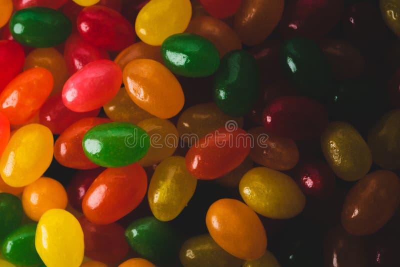 Mixed colors jelly beans stock photo. Image of sugar - 196712620