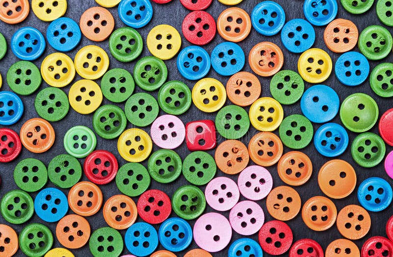 Mixed Coloured Bright Buttons Background Stock Image - Image of fashion ...