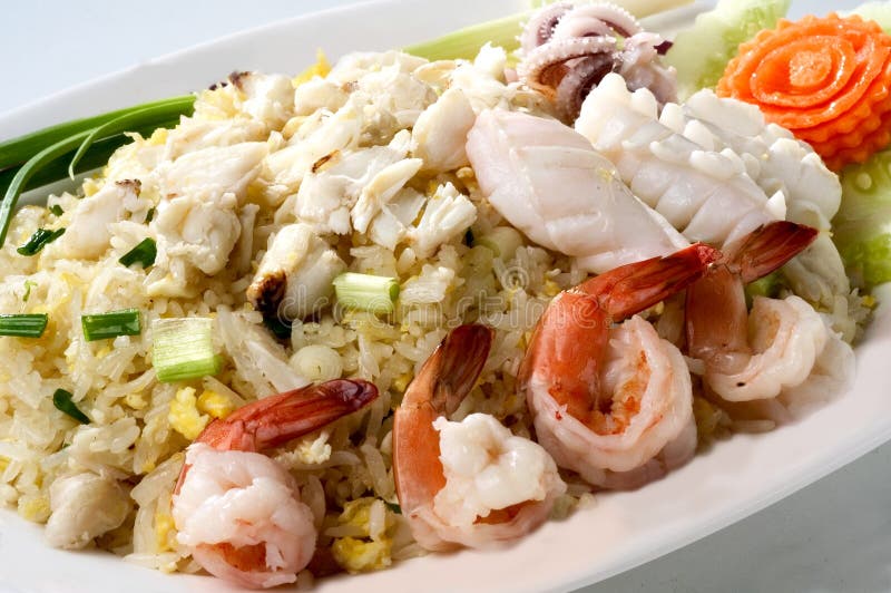 Mixed Combination Fried Rice Stock Photo - Image of chainese, onion ...
