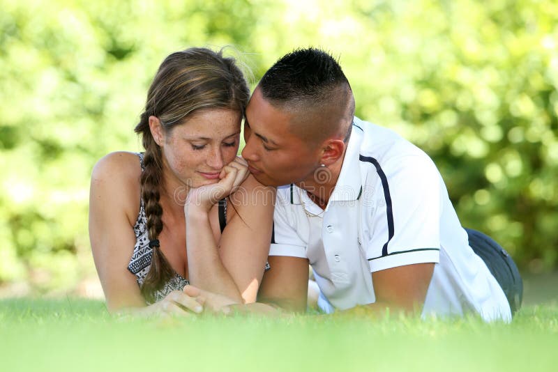 Mixed Couple stock image. Image of park, couple, adult - 60140933