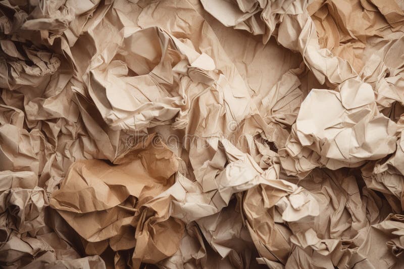 Mixed Crumpled Paper Texture Background with Generative AI Stock ...
