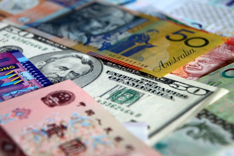 Mix of Currencies Banknotes - Dollar, Pound Sterling, Euro Editorial ...