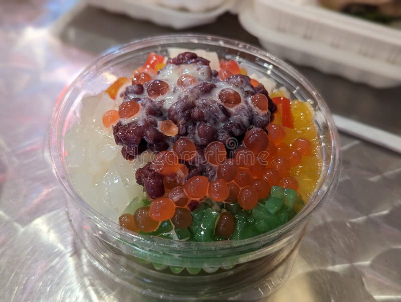 Mixed Dessert Red Beans Jelly Mango Stock Photo - Image of produce ...