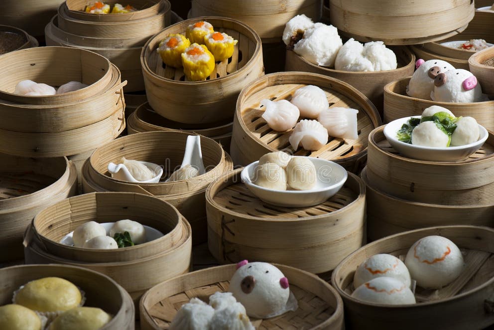 Mixed Dim Sum stock image. Image of feet, buns, chicken - 126765417