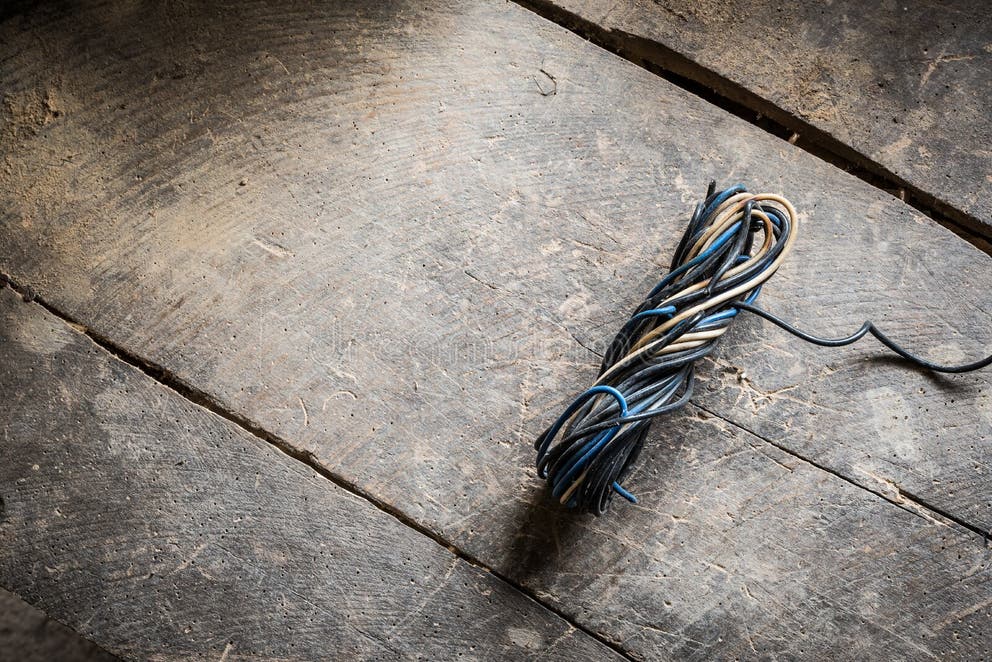 Mixed electrical wires stock photo. Image of tools, mixed - 79847368