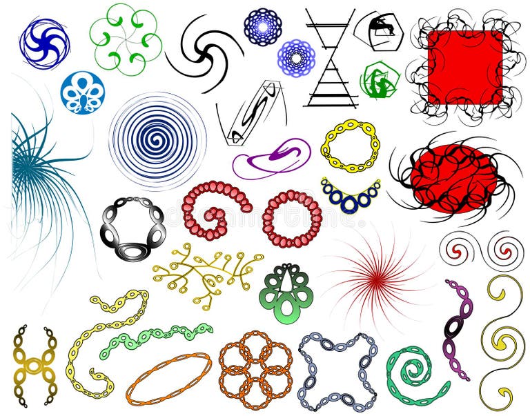 Mixed elements stock vector. Illustration of colorful - 2229957