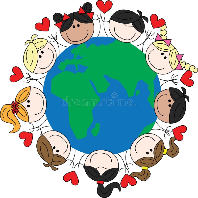 Children Around Heart Stock Illustrations – 934 Children Around Heart ...