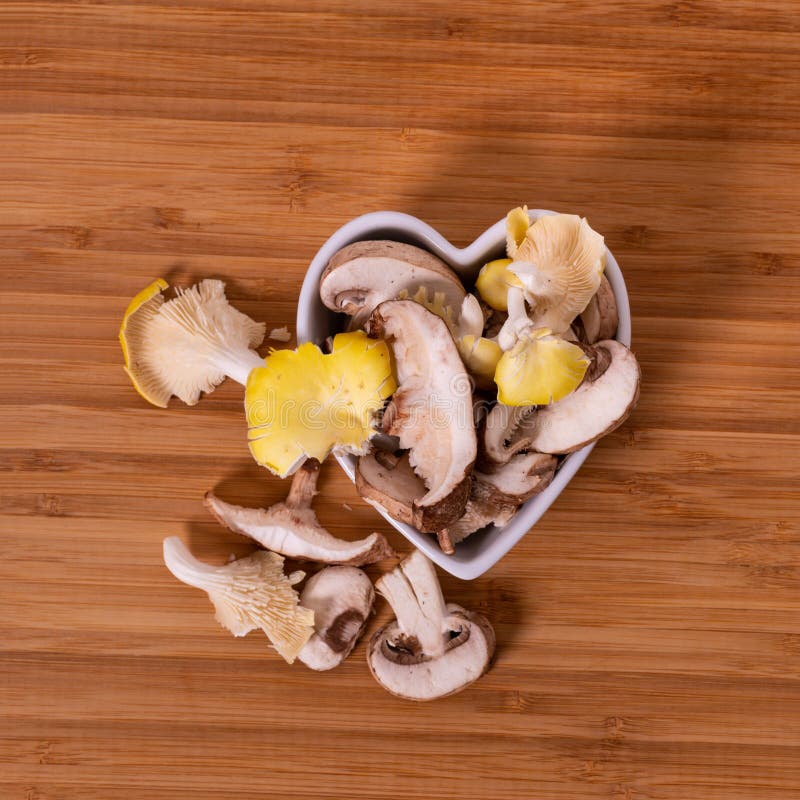 Mixed Exotic Mushrooms stock photo. Image of dehydrated - 134886006