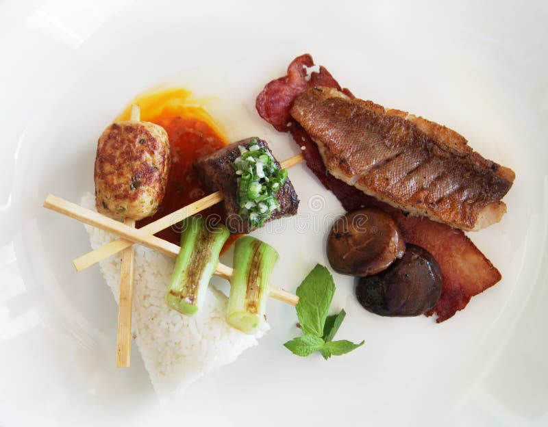 Mixed food stock image. Image of food, close, meat, restaurant - 16830535