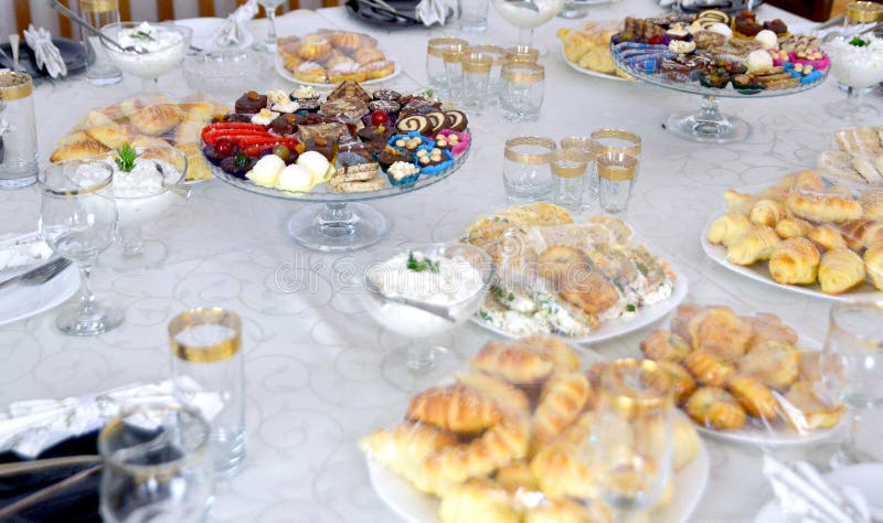 Mixed food ona a table stock image. Image of cuts, dish - 77660681