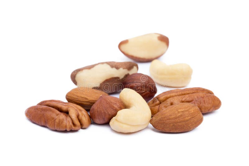 Mixed fresh nuts stock image. Image of medicine, eating - 100242515