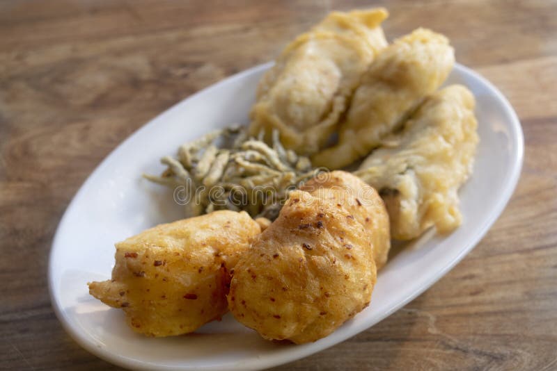 Mixed fried fish stock photo. Image of anchovies, crispy - 240859336