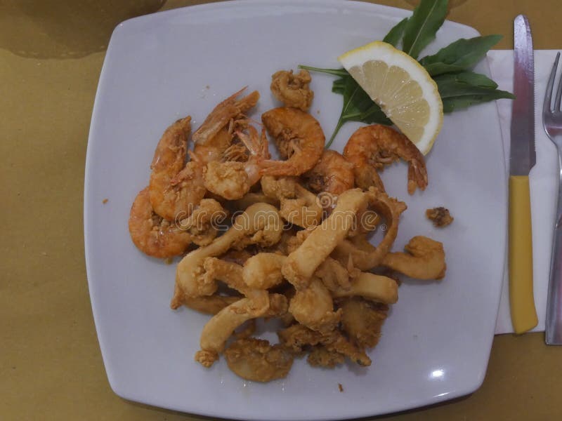 Mixed fried fish stock image. Image of food, italy, traditional - 179260297