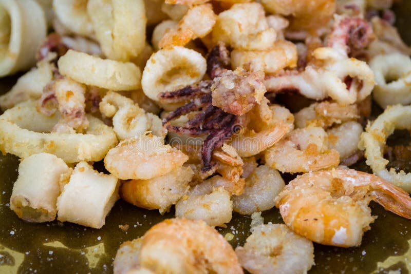 Mixed fried fish stock image. Image of fried, tasty, italian - 73747939