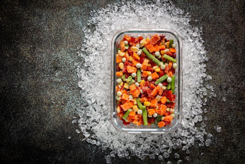 Mixed Frozen Various Vegetables Stock Photo - Image of corn, broccoli ...