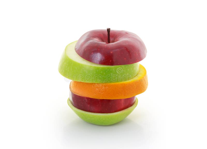 Mixed Fruit apple sliced stock photo. Image of variety - 155738448