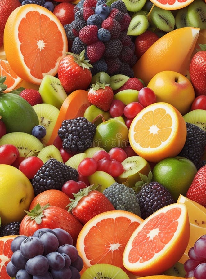 Mixed Fruit Balsam Shape There are Various Types of Fruit Stock ...