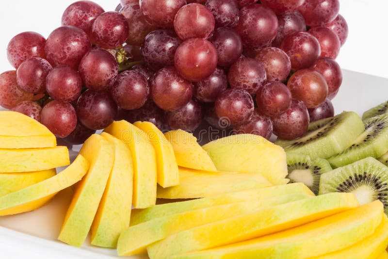 Mixed fruit chopped stock photo. Image of portion, eating - 76609112