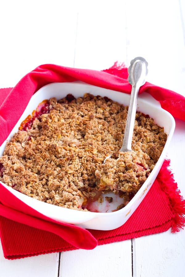 Mixed fruit crumble cake stock photo. Image of dessert - 57095848