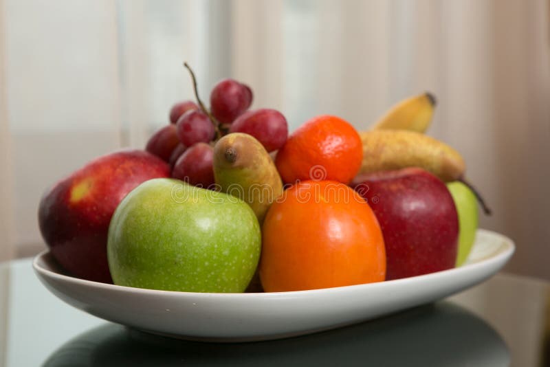 Mixed Fruit Platter on the Table. Shallow Dof Stock Photo - Image of ...
