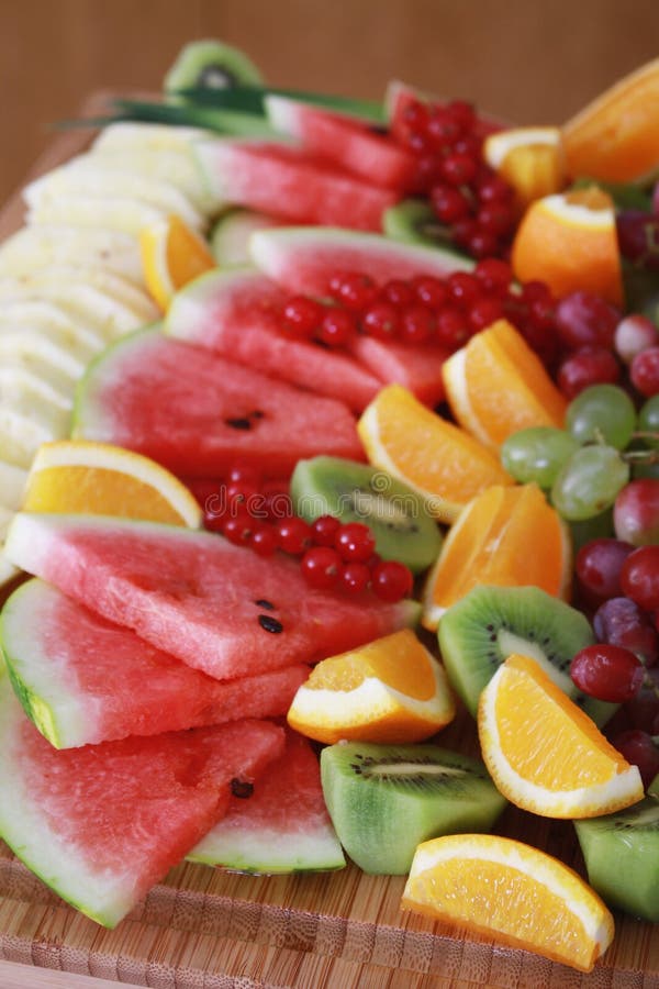 Mixed fruit selection stock photo. Image of fruit, platter - 63564176