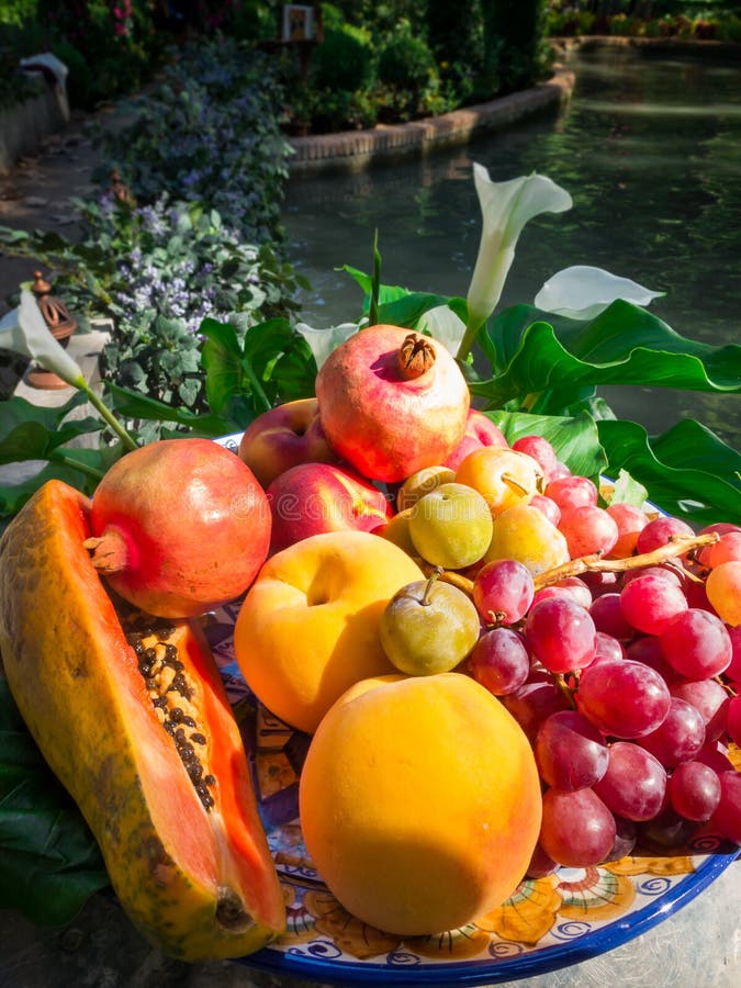 Mixed fruit tray stock image. Image of grapefruit, ripe - 79881181