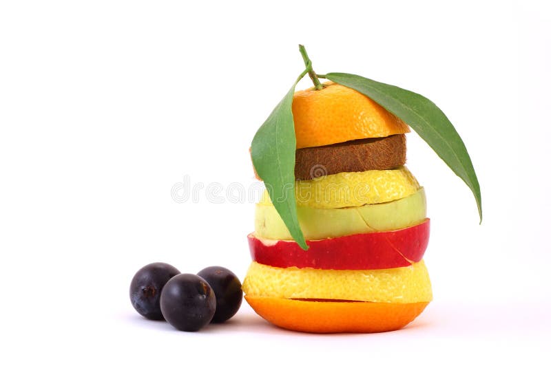 Mixed fruits stock image. Image of macro, lemon, dessert - 8206315