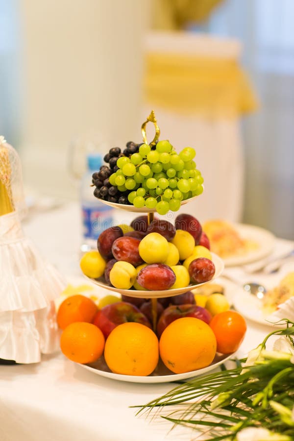 Mixed Fruits on the Festive Table Stock Photo - Image of eating, china ...